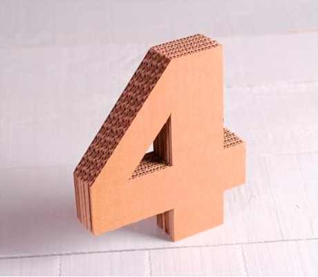 Originaux numéros en carton pour décorer, qui donnera une touche ...